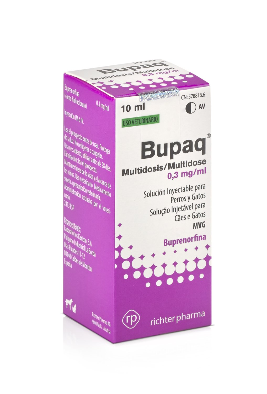 BUPAQ® Multidosis 0,3 mg/ml - Laboratorios Karizoo