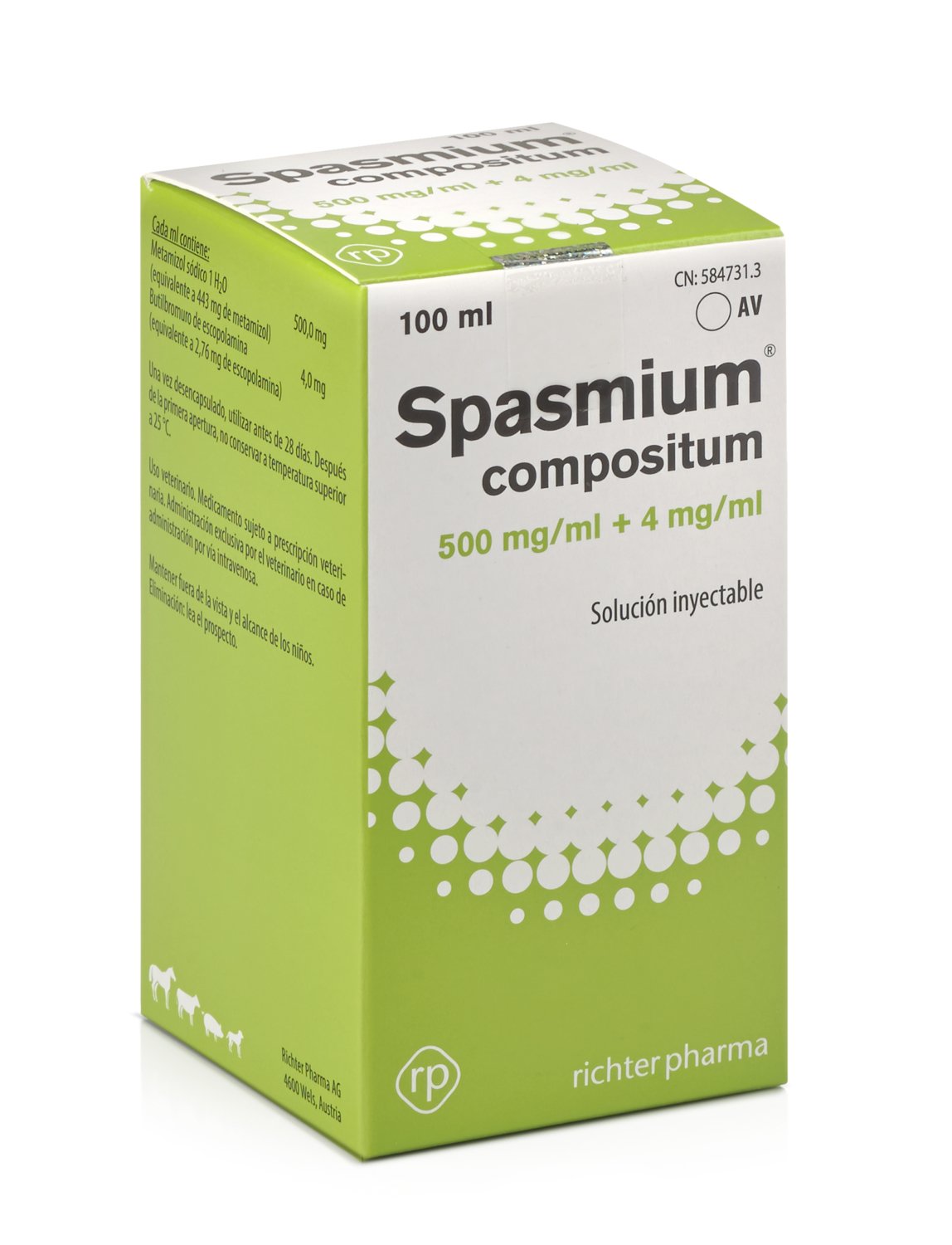 SPASMIUM® COMPOSITUM 500 mg/ml + 4 mg/ml - Laboratorios Karizoo